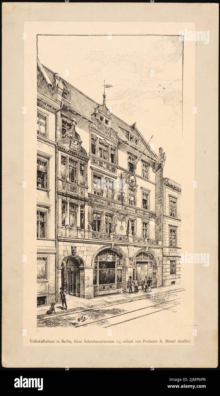 Alfred messel 1853 1909 wohnhaus mit volkskaffeehaus neue schonhauser ...
