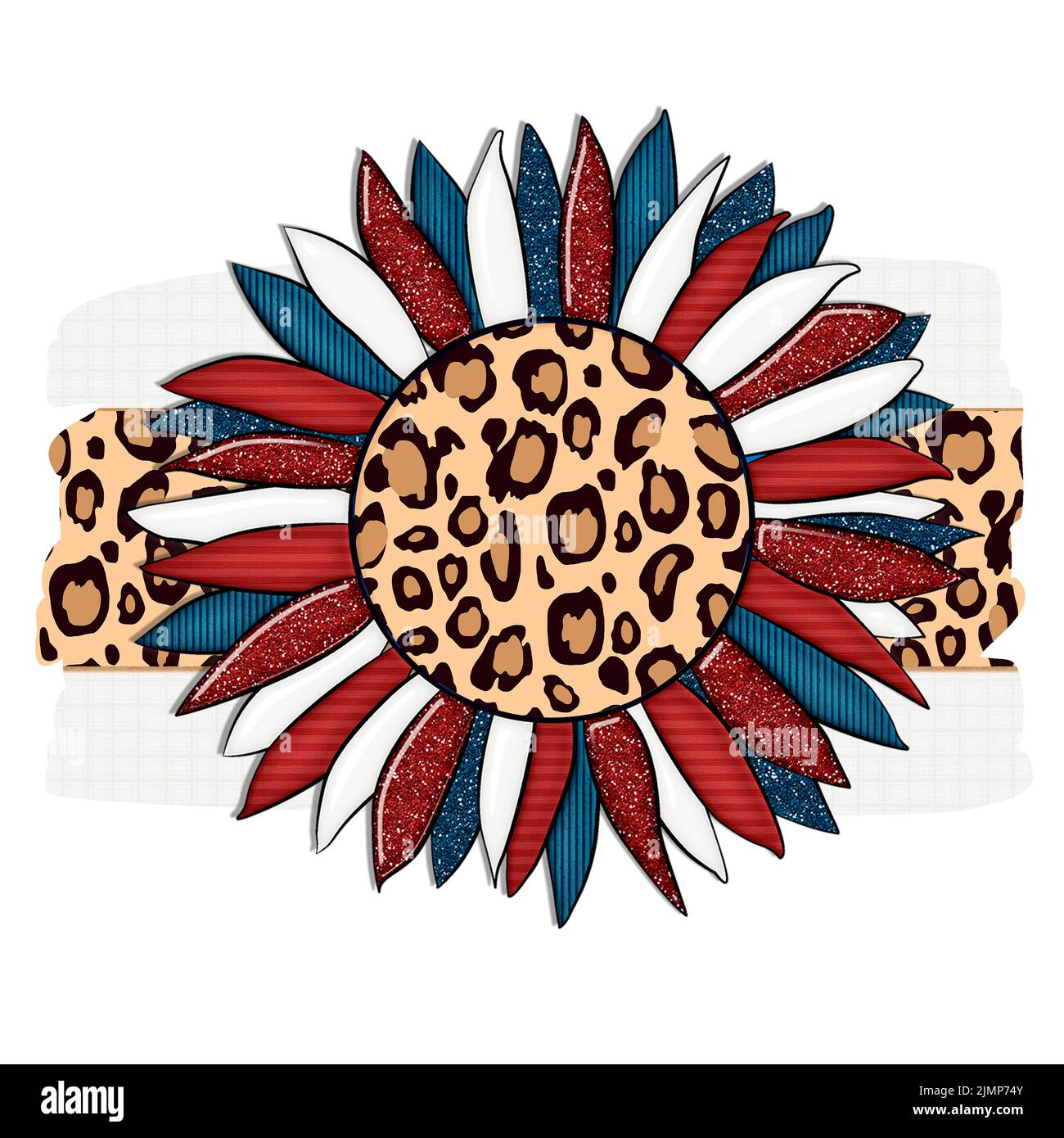 American Sunflower shape design. Stock illustration Stock Photo - Alamy