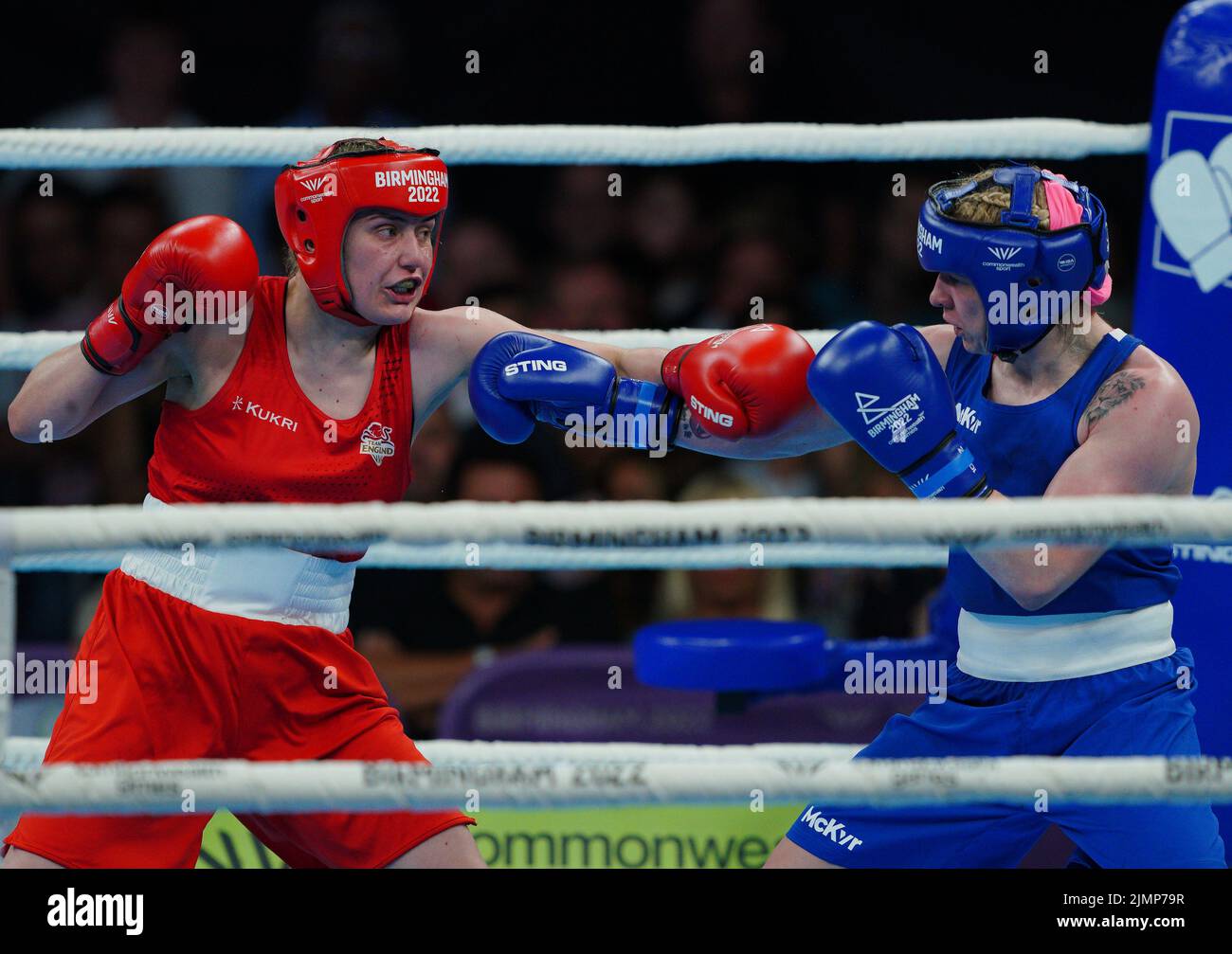 England's Gemma Paige Richardson (Red) and Northern Ireland's Amy Sara ...