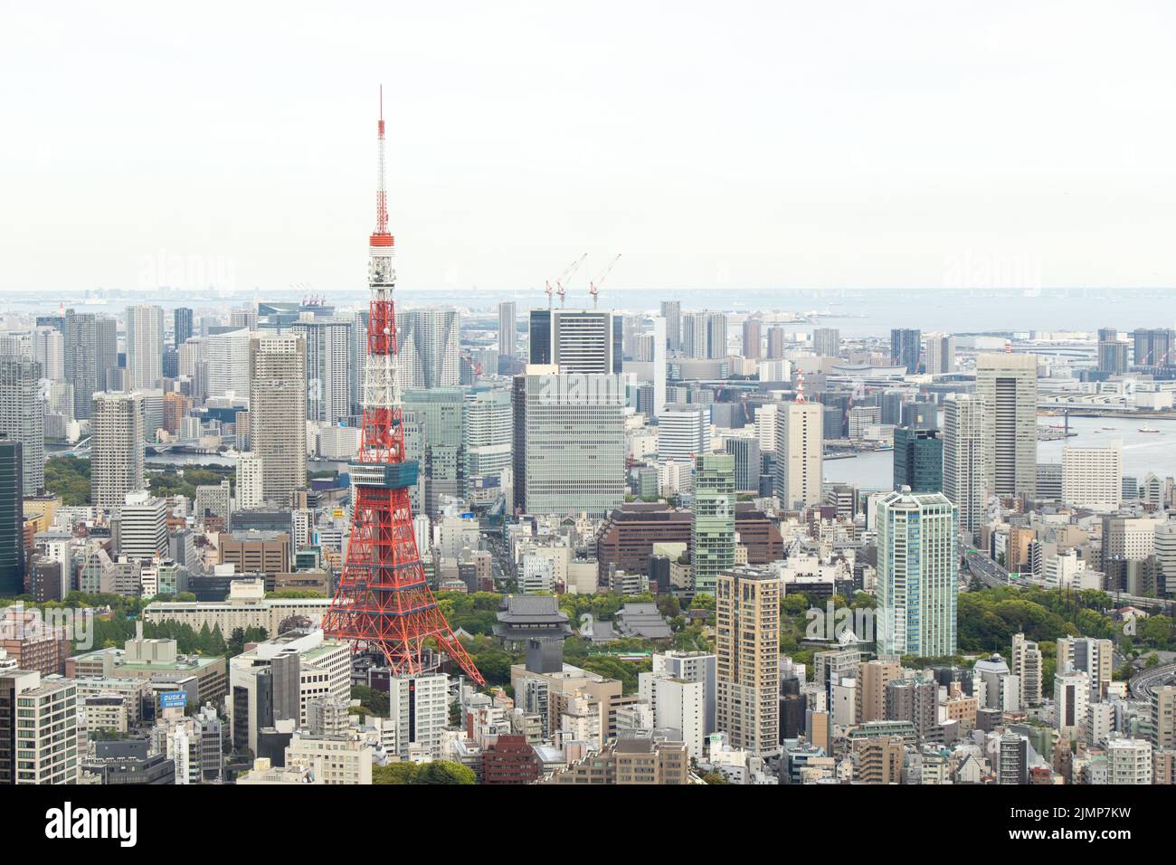 Tokyo, Japan Apr 28, 2019 : Tokyo tower that locate around with many ...