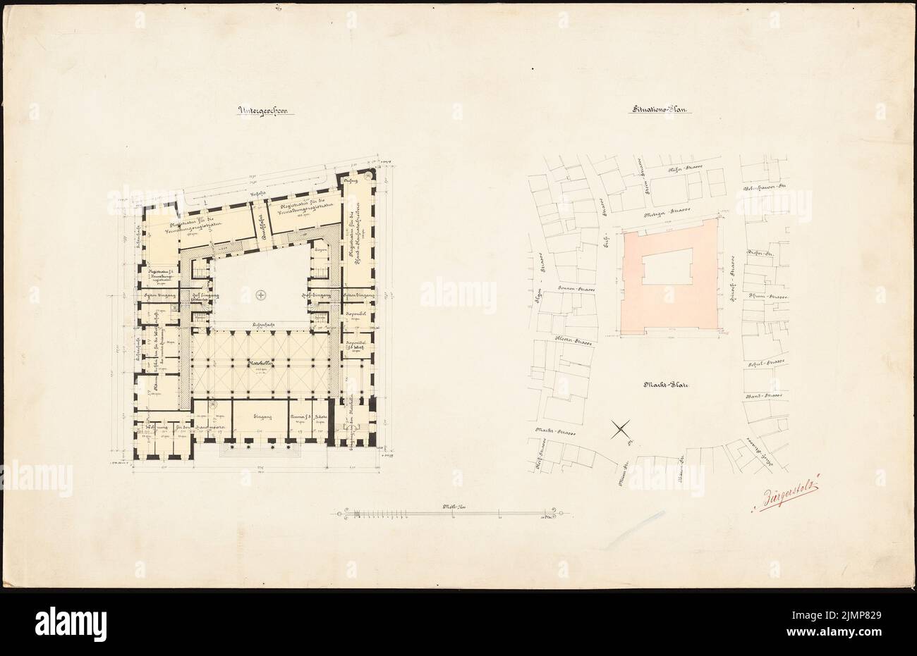 Lageplan und grundriss ug 1 hi-res stock photography and images - Alamy