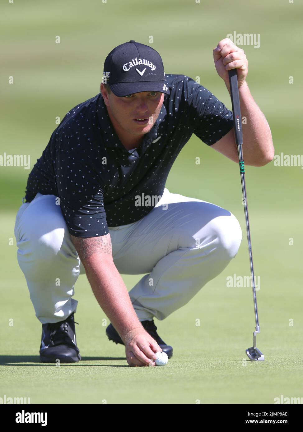 England's Callum Shinkwin during day four of the Cazoo Wales Open at ...