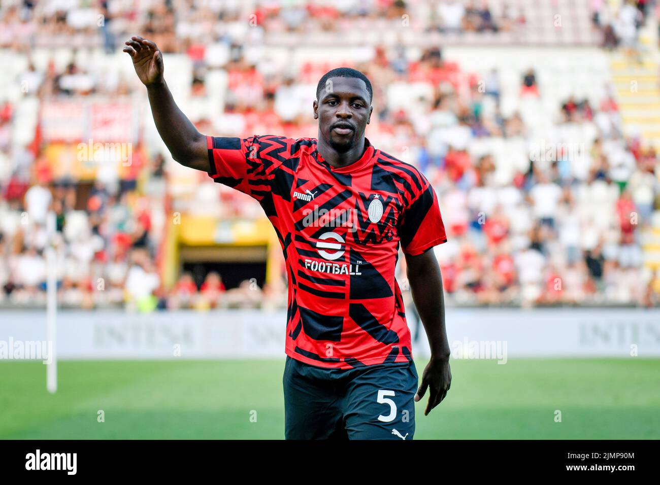 Romeo Menti stadium, Vicenza, Italy, August 06, 2022, Milan's Fode ...