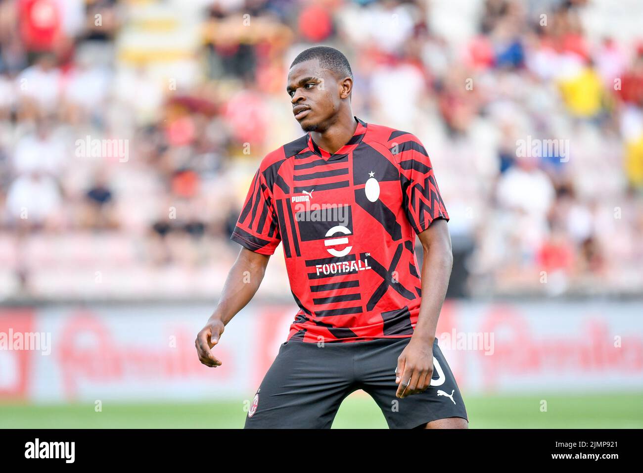 Romeo Menti stadium, Vicenza, Italy, August 06, 2022, Milan's Pierre ...
