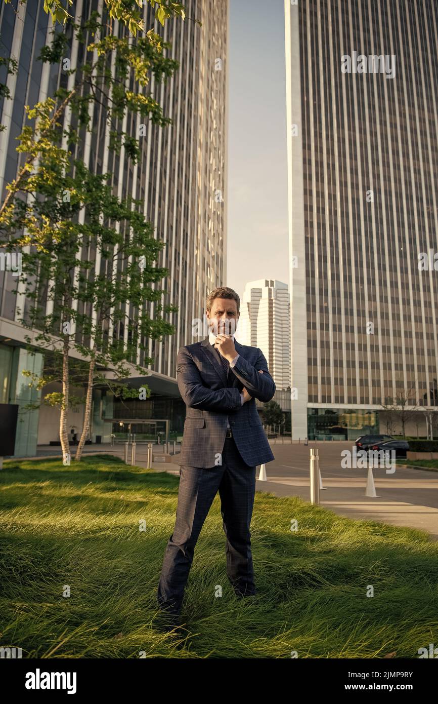 professional unshaven ceo. bearded businessperson in formalwear ...