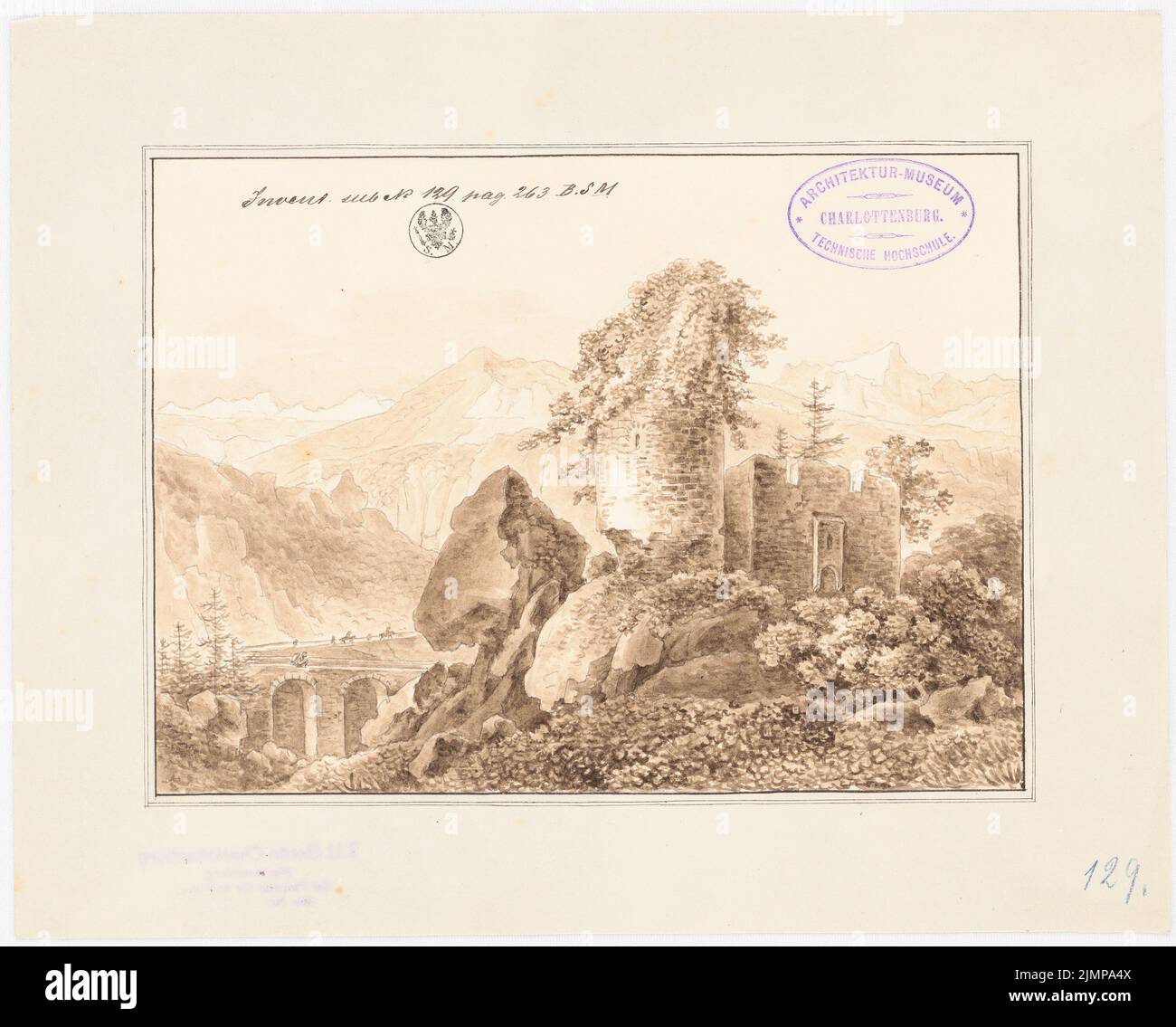 Drawing castle in mountains hi-res stock photography and images - Alamy