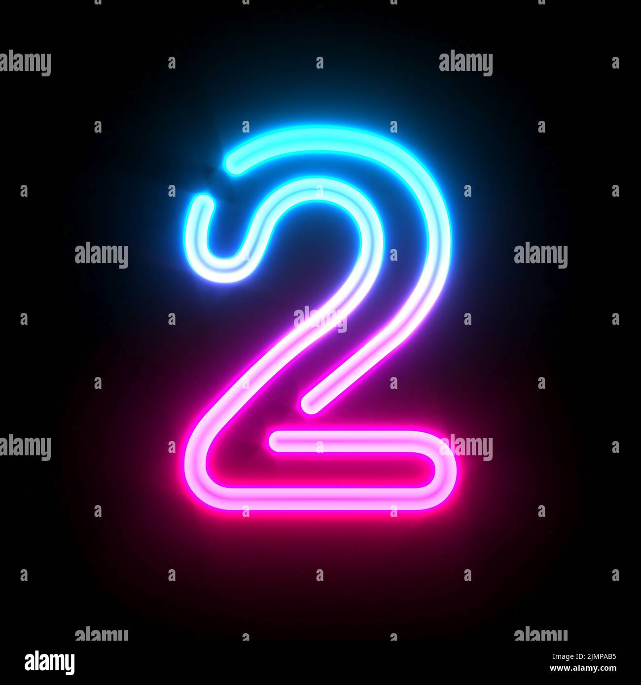 Number 2 neon hi-res stock photography and images - Alamy