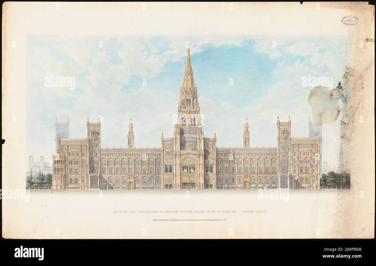 Bull Wilhelm (1799-1856), Winter Palace in St. Petersburg ...