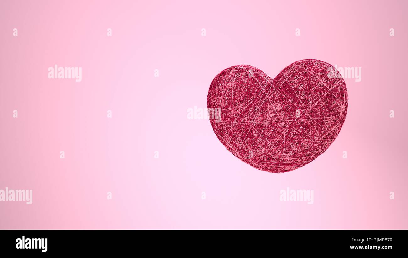 Scribble Heart Pink Background Stock Photo - Alamy