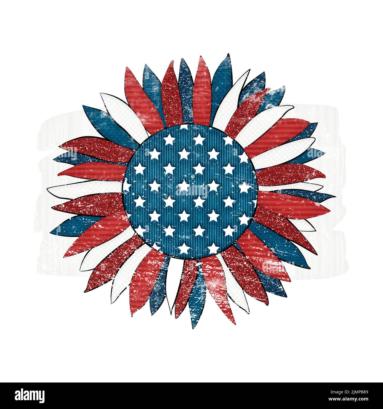 American Sunflower shape design. Stock illustration Stock Photo - Alamy