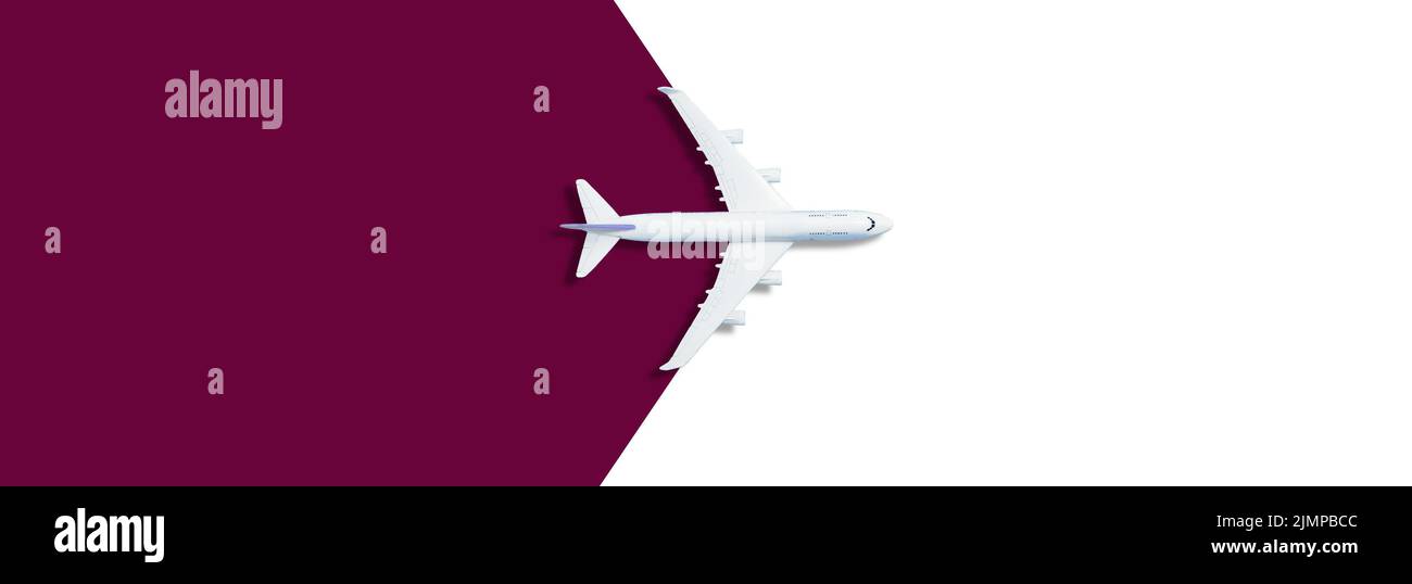 Model plane,airplane on pastel color background purple Stock Photo - Alamy