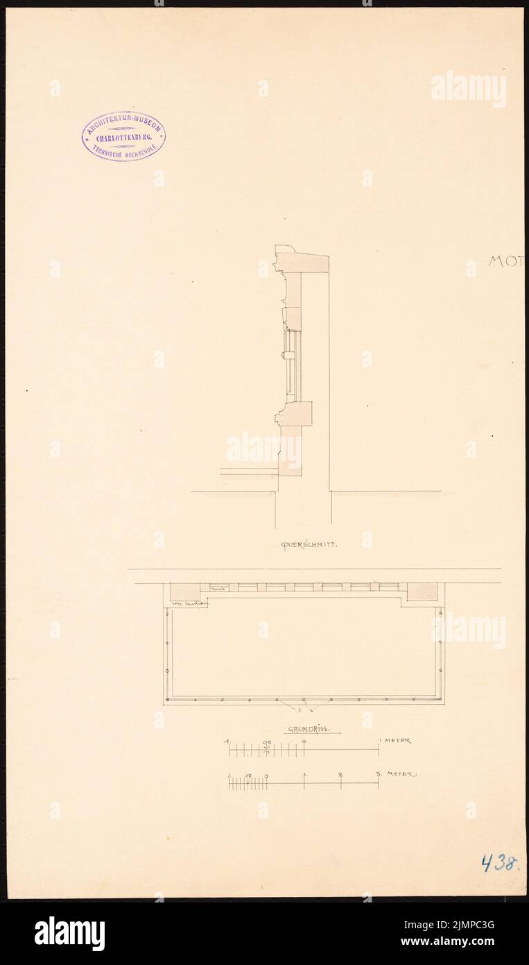 Hoffmann emil burial tomb plan cross section architecture drawing scale ...