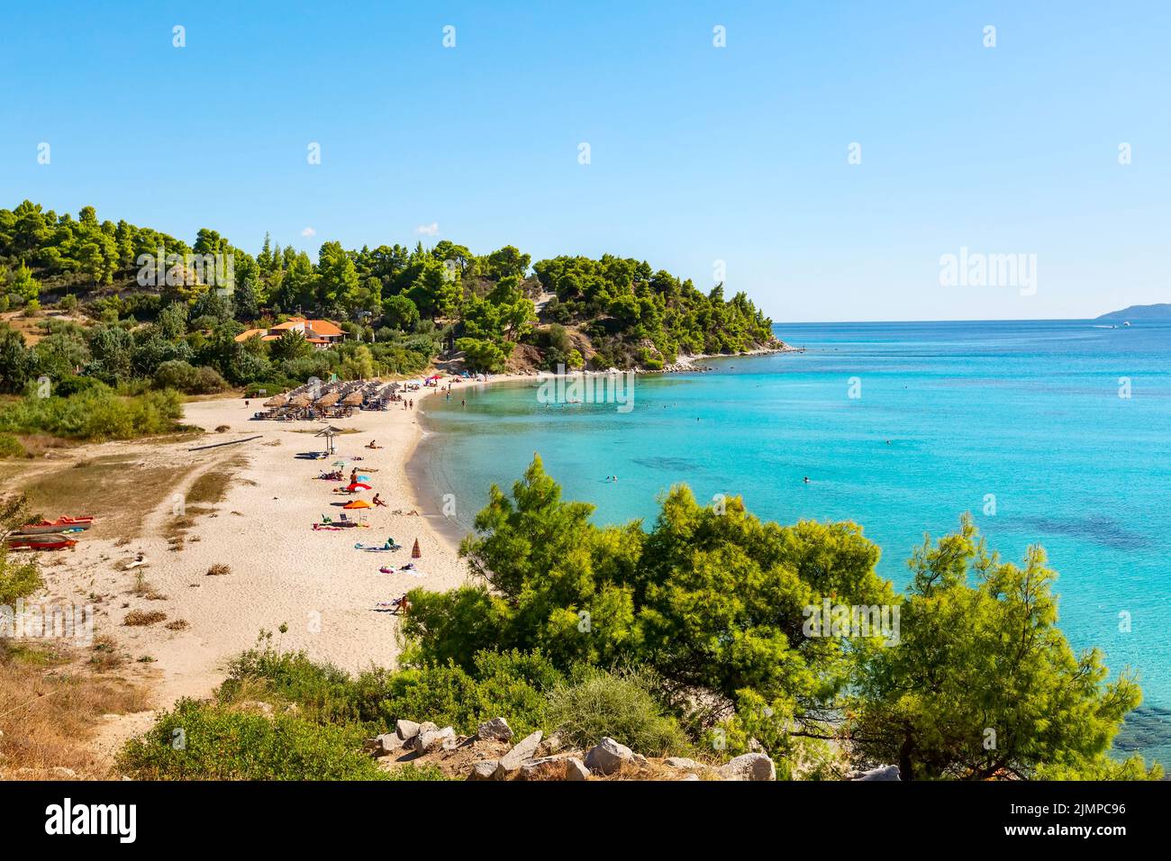 Turquoise sea water bay in Greece Stock Photo - Alamy