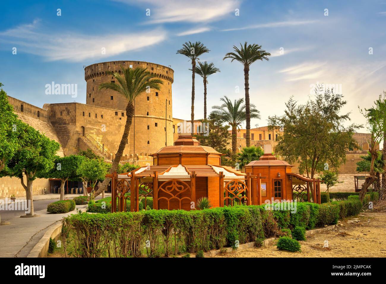 Ancient Cairo Citadel at beautiful summer sunrise Stock Photo - Alamy