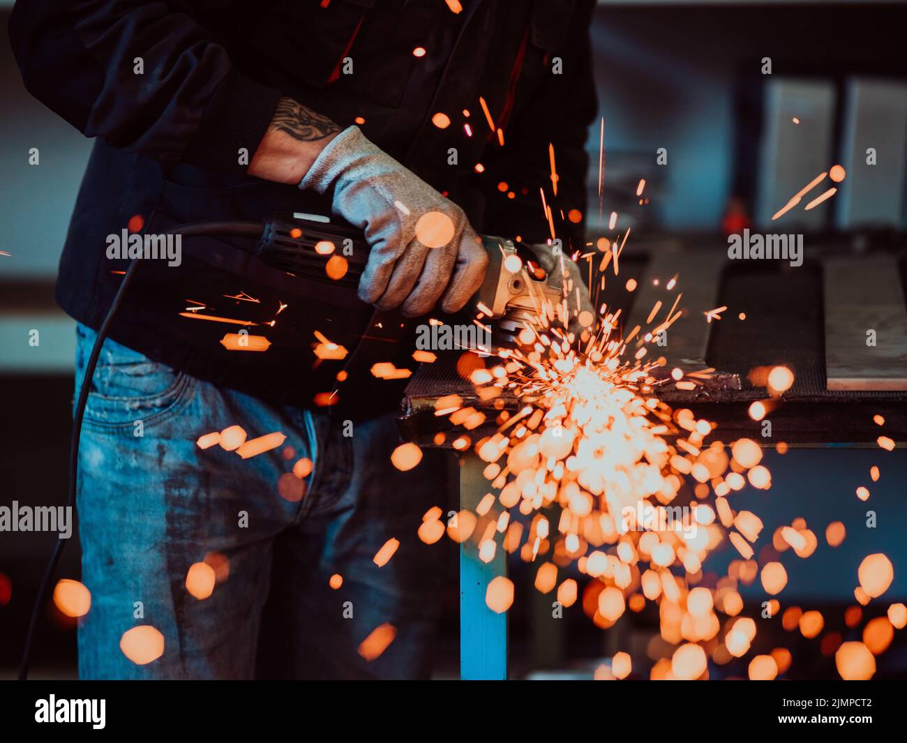 Heavy Industry Engineering Factory Interior with Industrial Worker ...