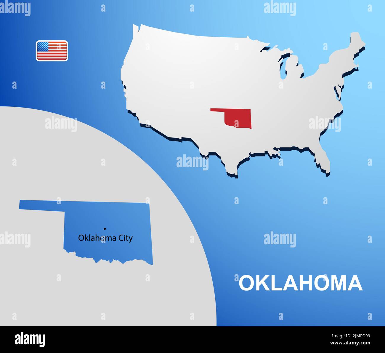 Oklahoma city south map hi-res stock photography and images - Alamy