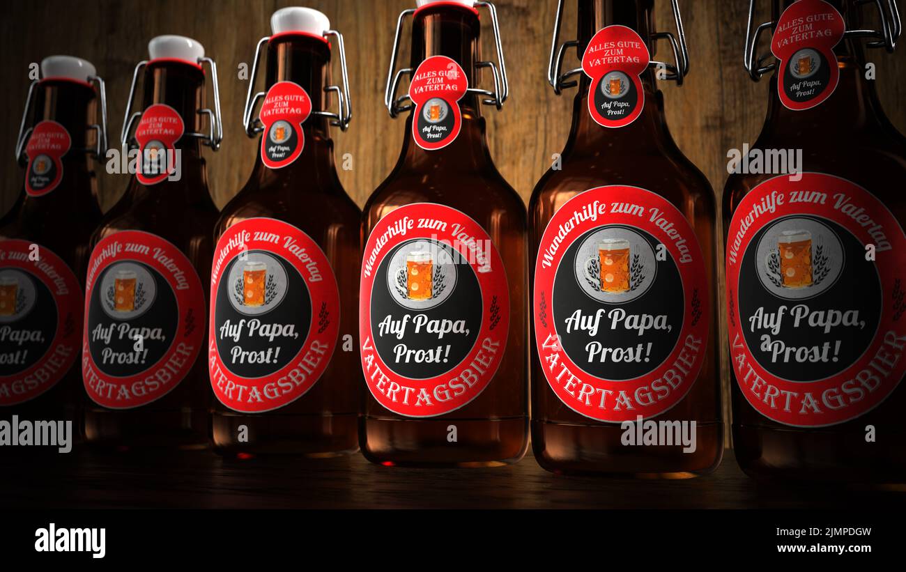Beer Bottles Vatertagsbier Stock Photo - Alamy