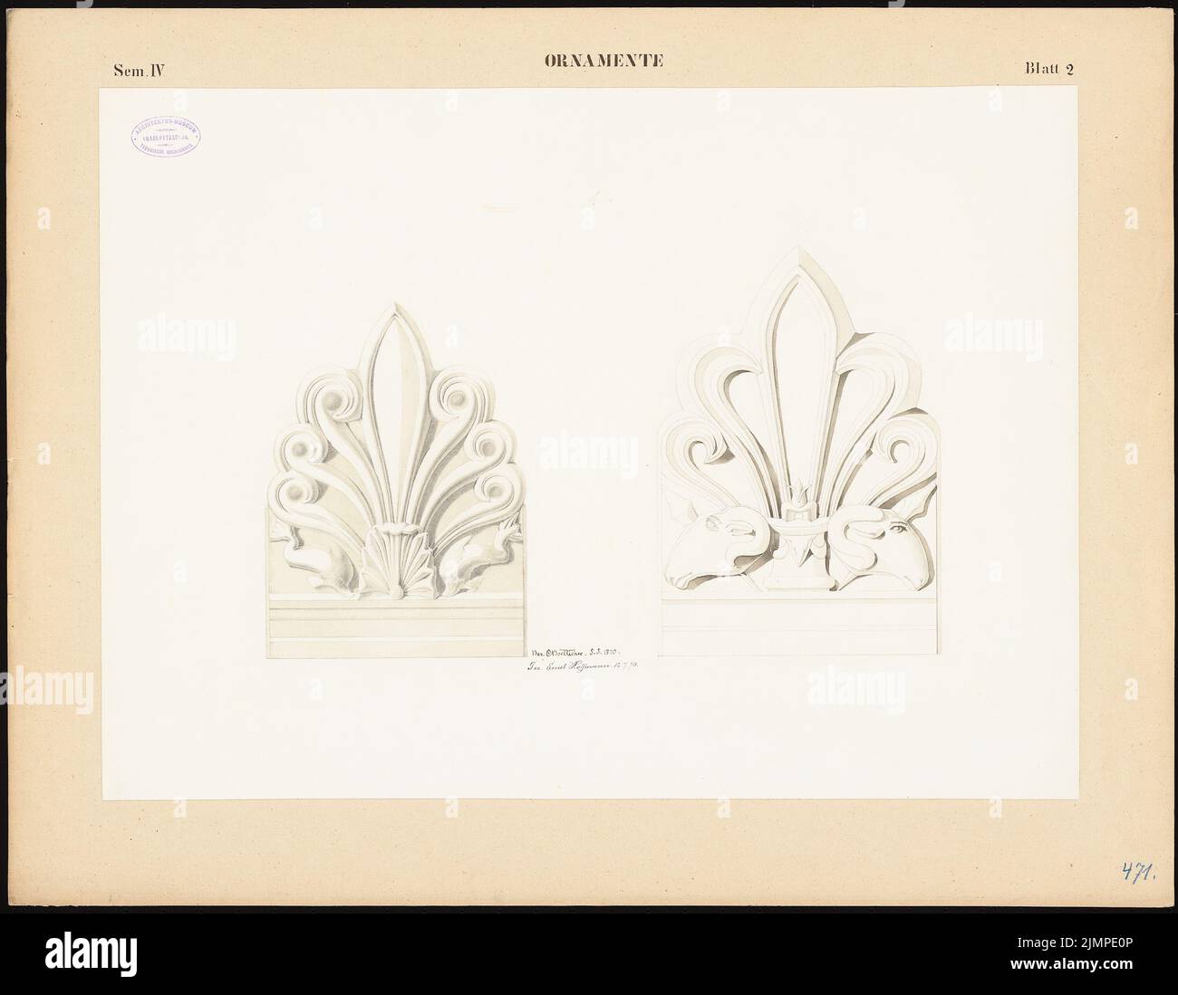 Akanthus ornamente 12 07 1870 hi-res stock photography and images - Alamy