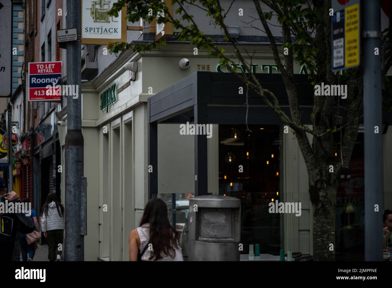 Limerick, Ireland 06-August,2022 view of city, pab facade, store ...