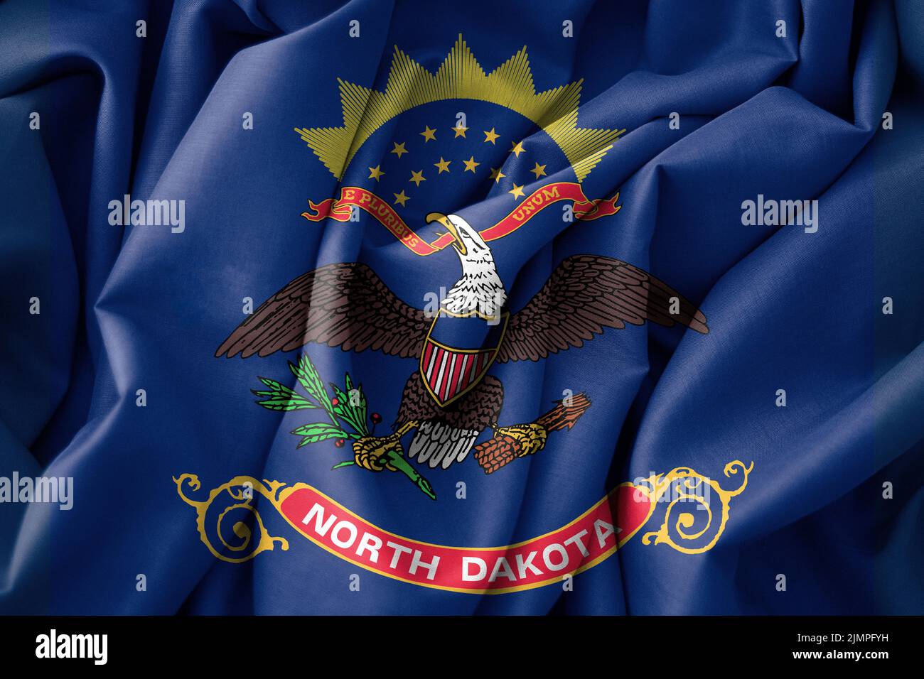 North Dakota Flag, USA State Flag North Dakota, fabric flag North ...