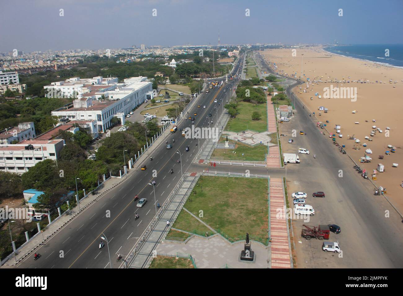 Marina Beach chennai city tamil nadu india bay of bengal madras view ...