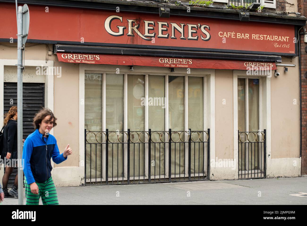 Limerick, Ireland 06-August,2022 view of city, pab facade, store ...