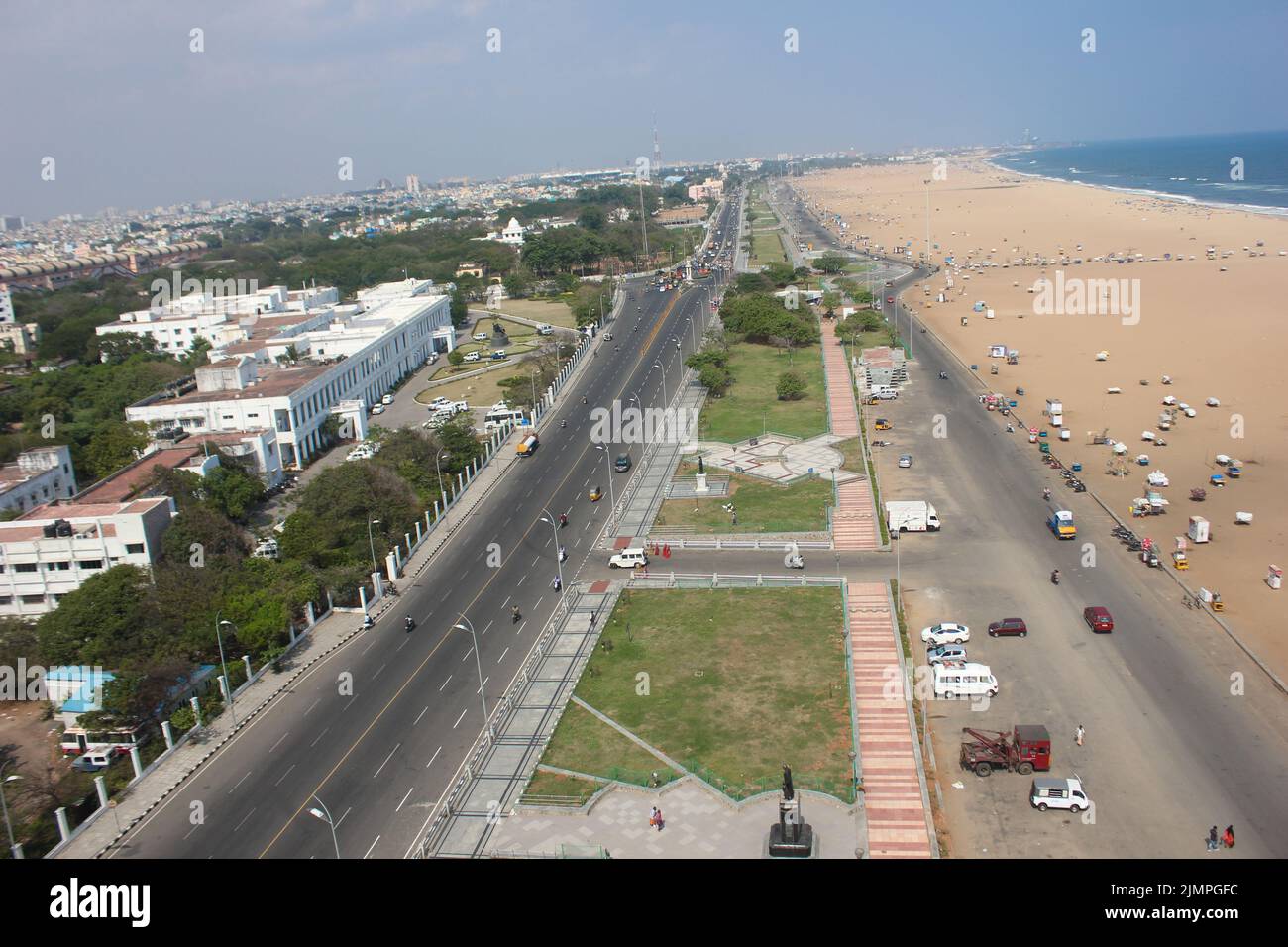 Marina Beach chennai city tamil nadu india bay of bengal madras view ...