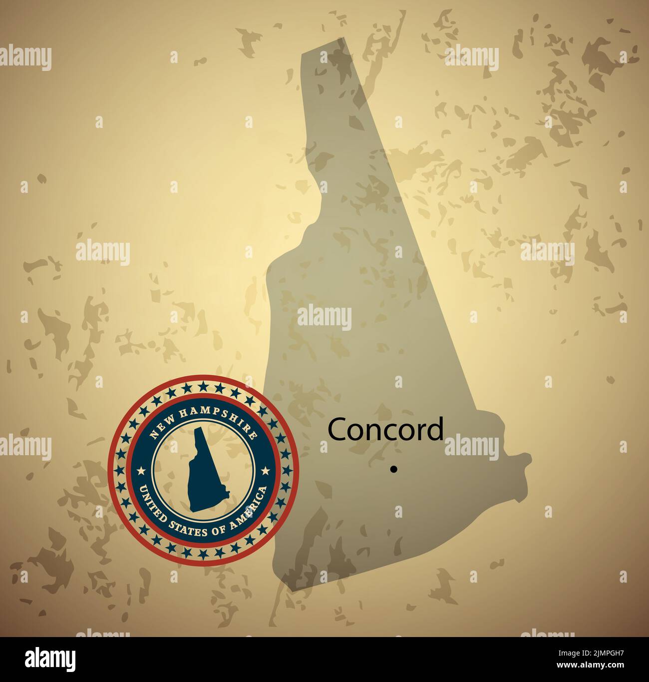 Map of new hampshire hi-res stock photography and images - Alamy