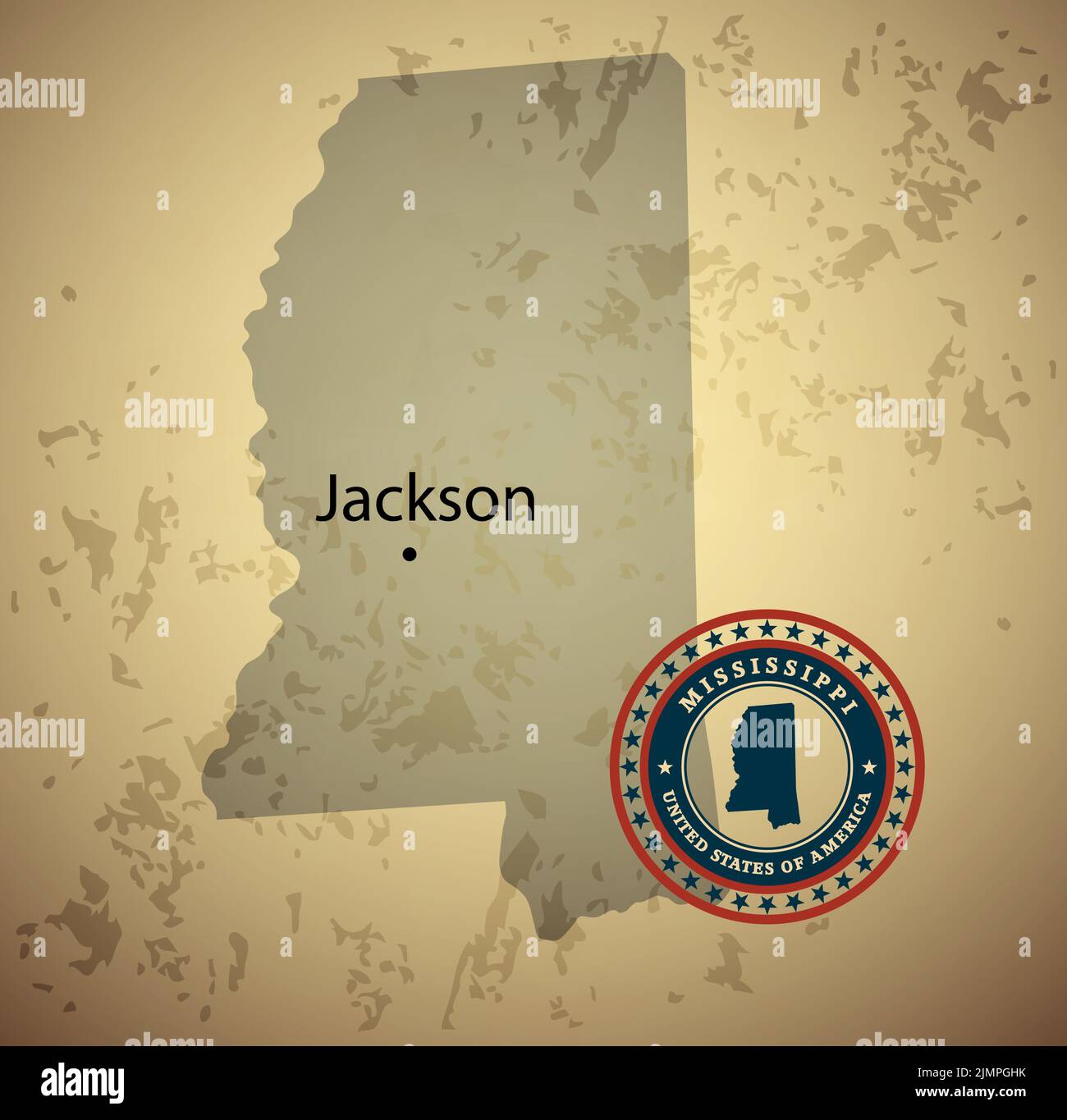 Mississippi map hi-res stock photography and images - Alamy