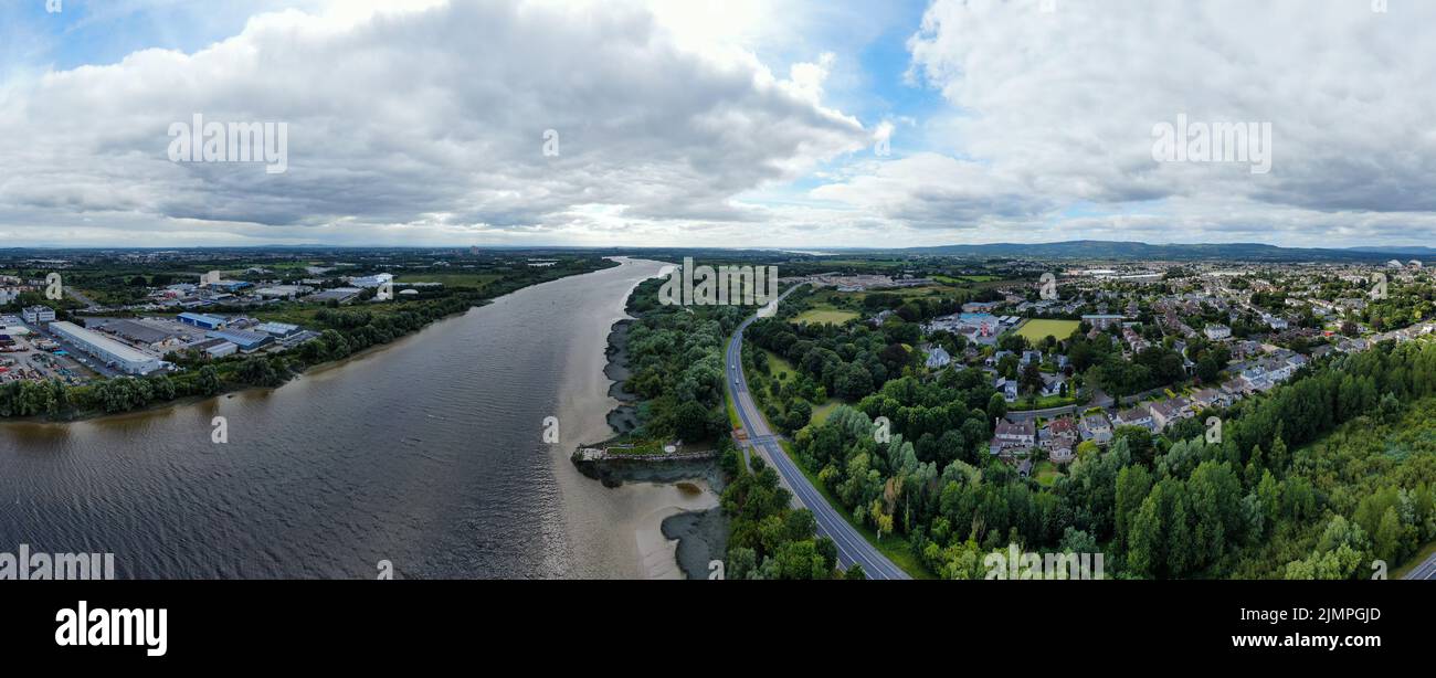 Limerick, Ireland 06-August,2022 view of city, pab facade, store ...