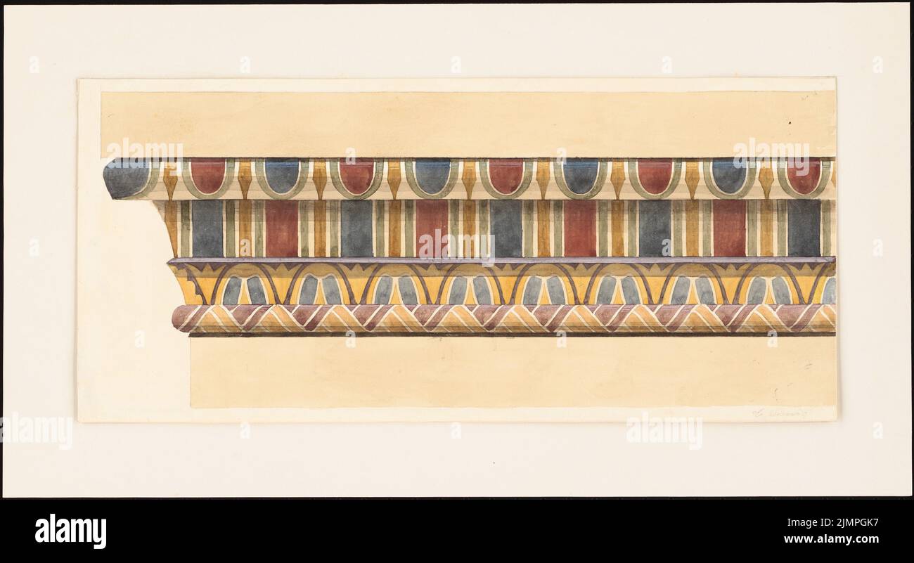 Sievers Carl (1834-1891), decorative studies (1856-1856): Colored beams ...