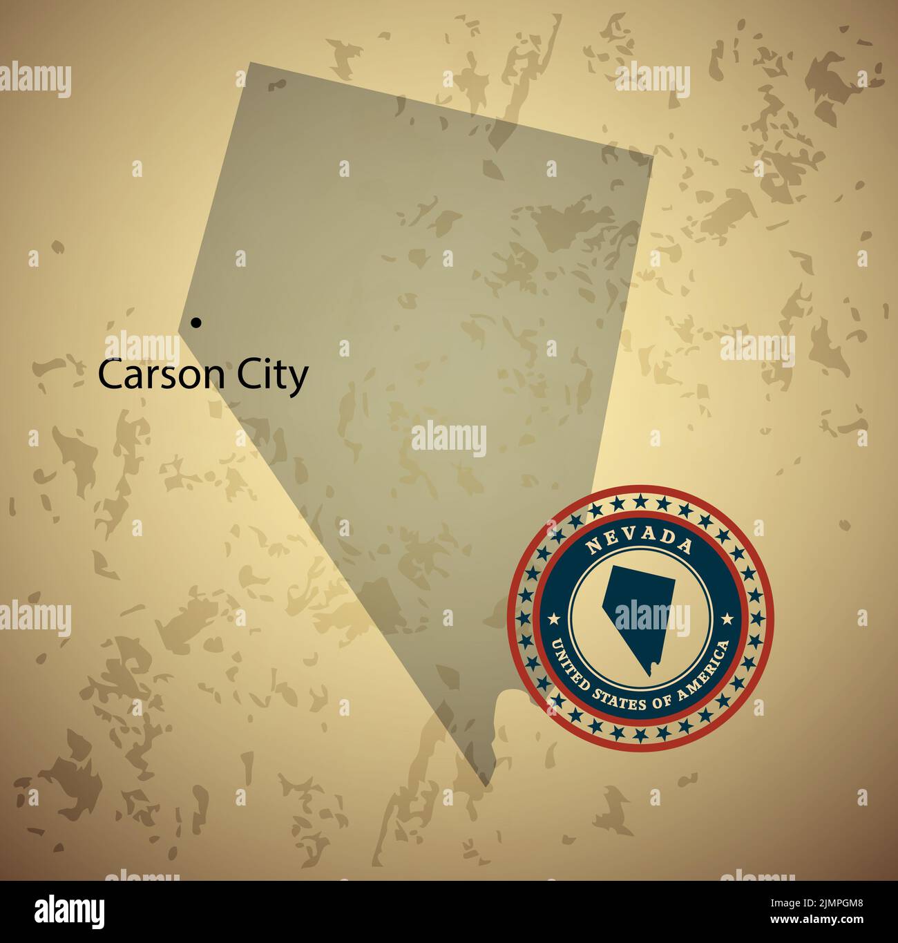 Nevada map hi-res stock photography and images - Alamy
