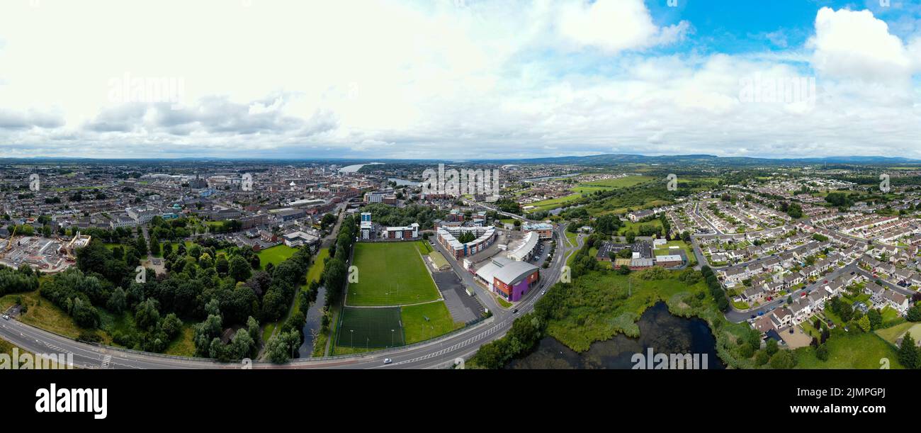 Limerick, Ireland 06-August,2022 view of city, pab facade, store ...