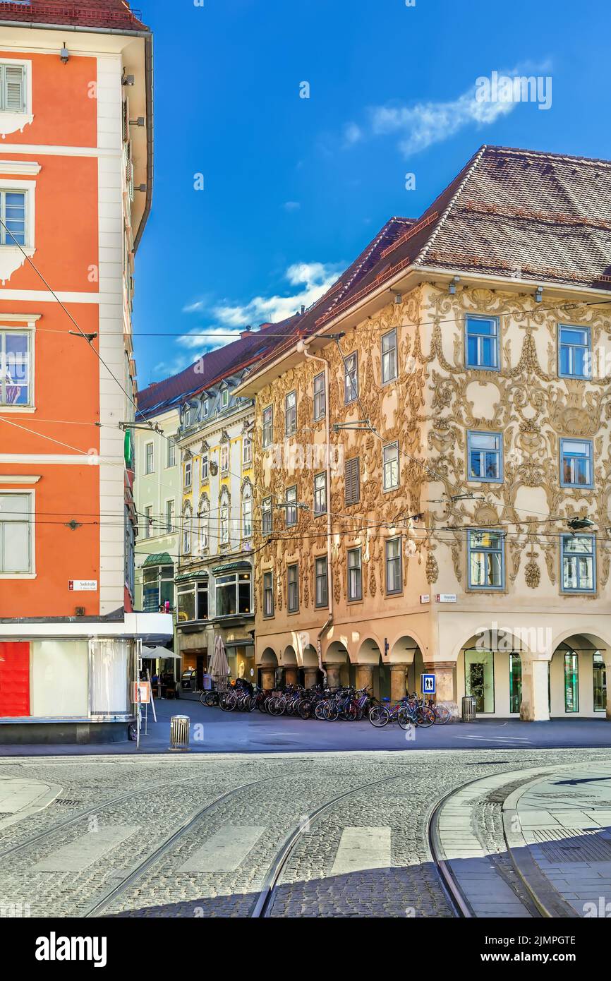 Street in Graz, Austria Stock Photo - Alamy