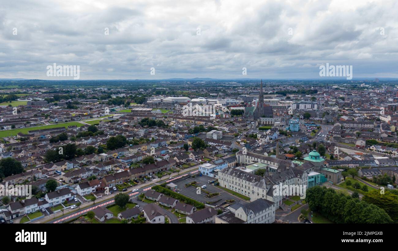 Limerick, Ireland 06-August,2022 view of city, pab facade, store ...