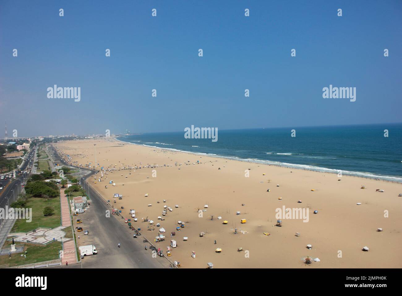 Aerial view chennai marina beach hi-res stock photography and images ...