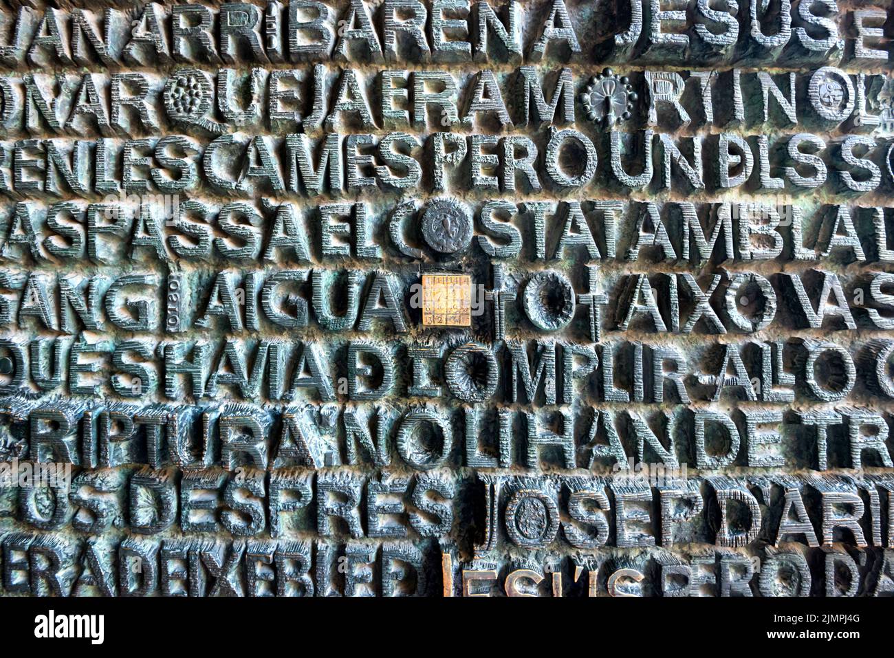 The magic square at Sagrada Familia door Stock Photo - Alamy