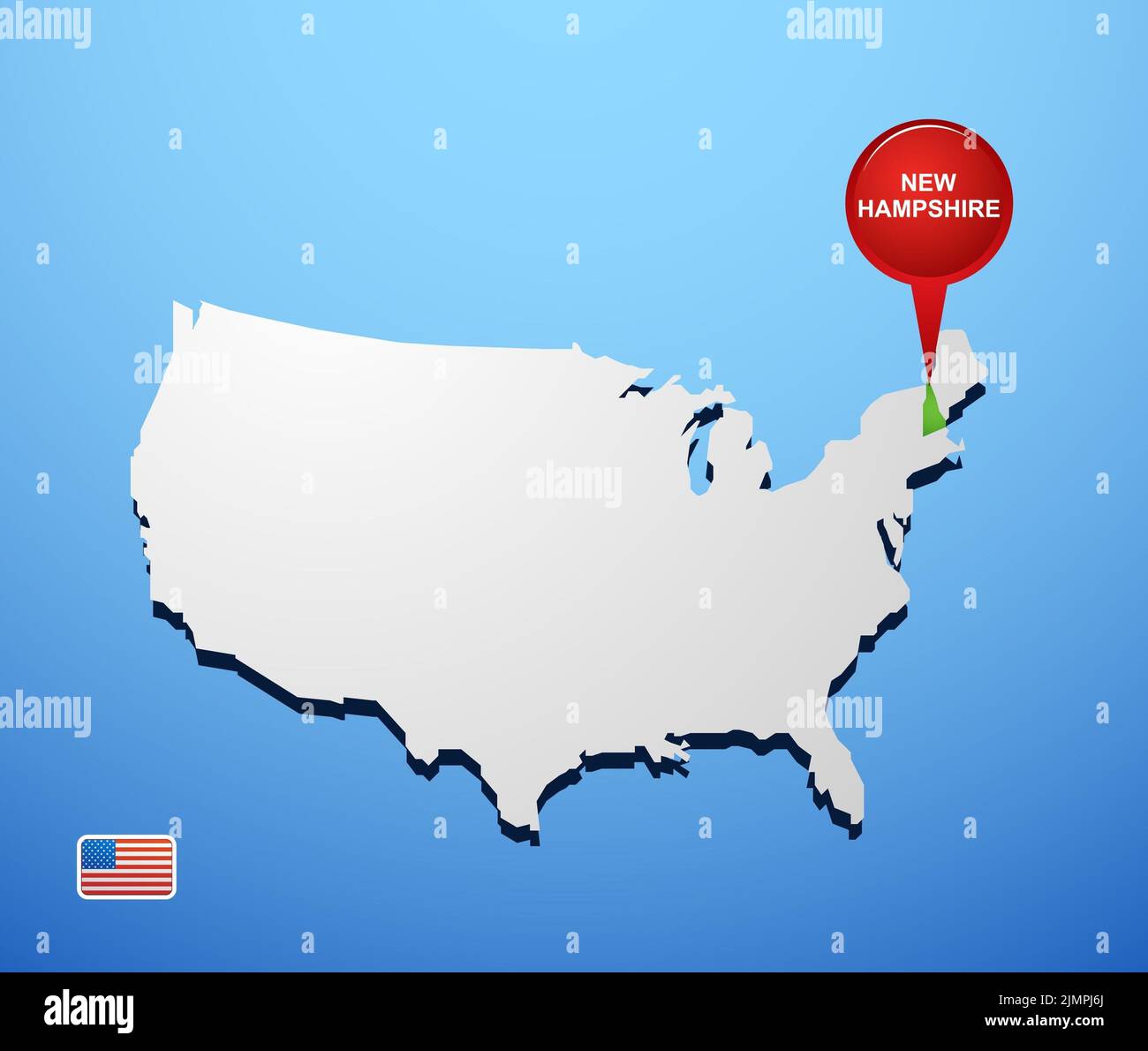 Map of new hampshire hi-res stock photography and images - Alamy