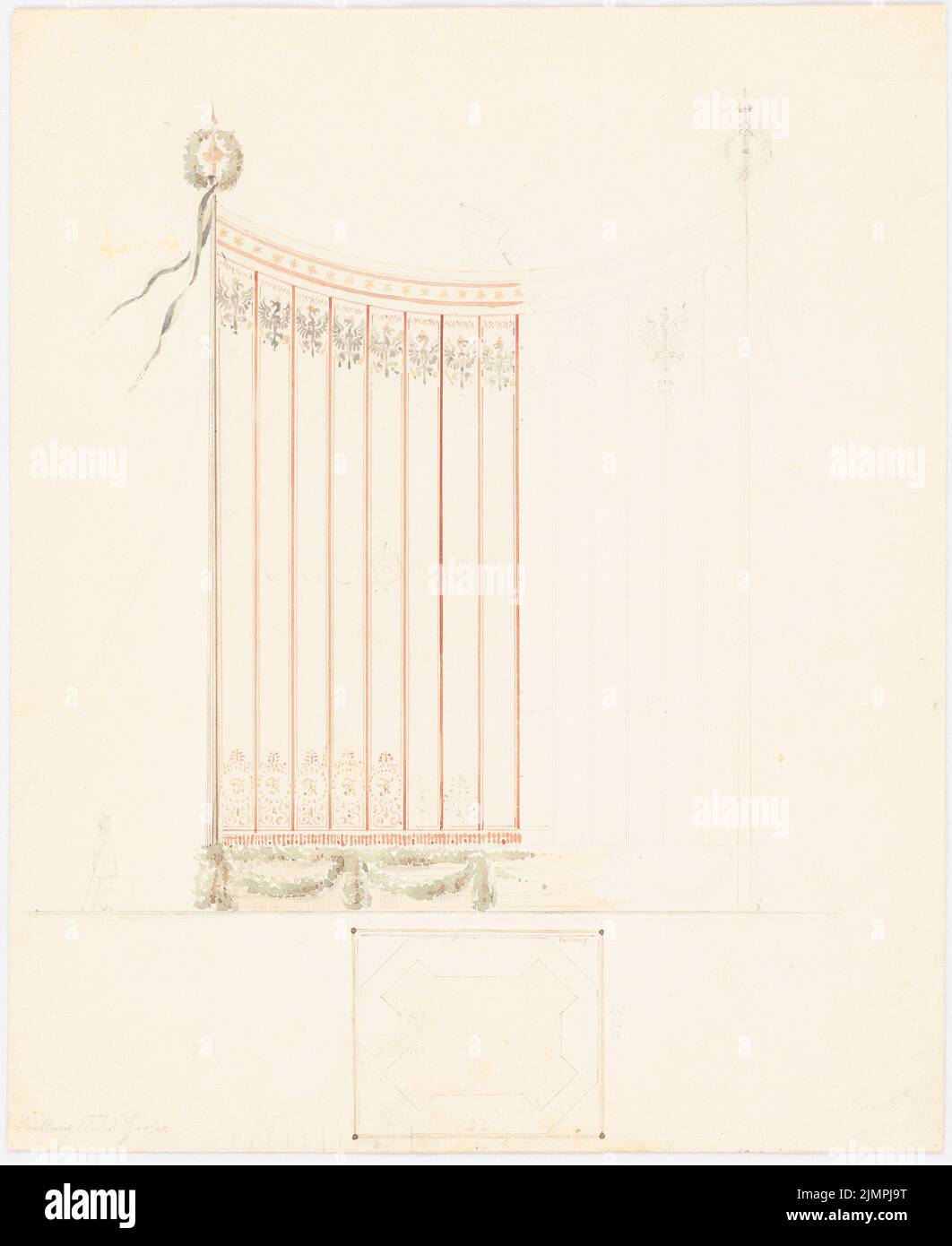 Strack Johann Heinrich (1805-1880), case for the monument of Frederick ...