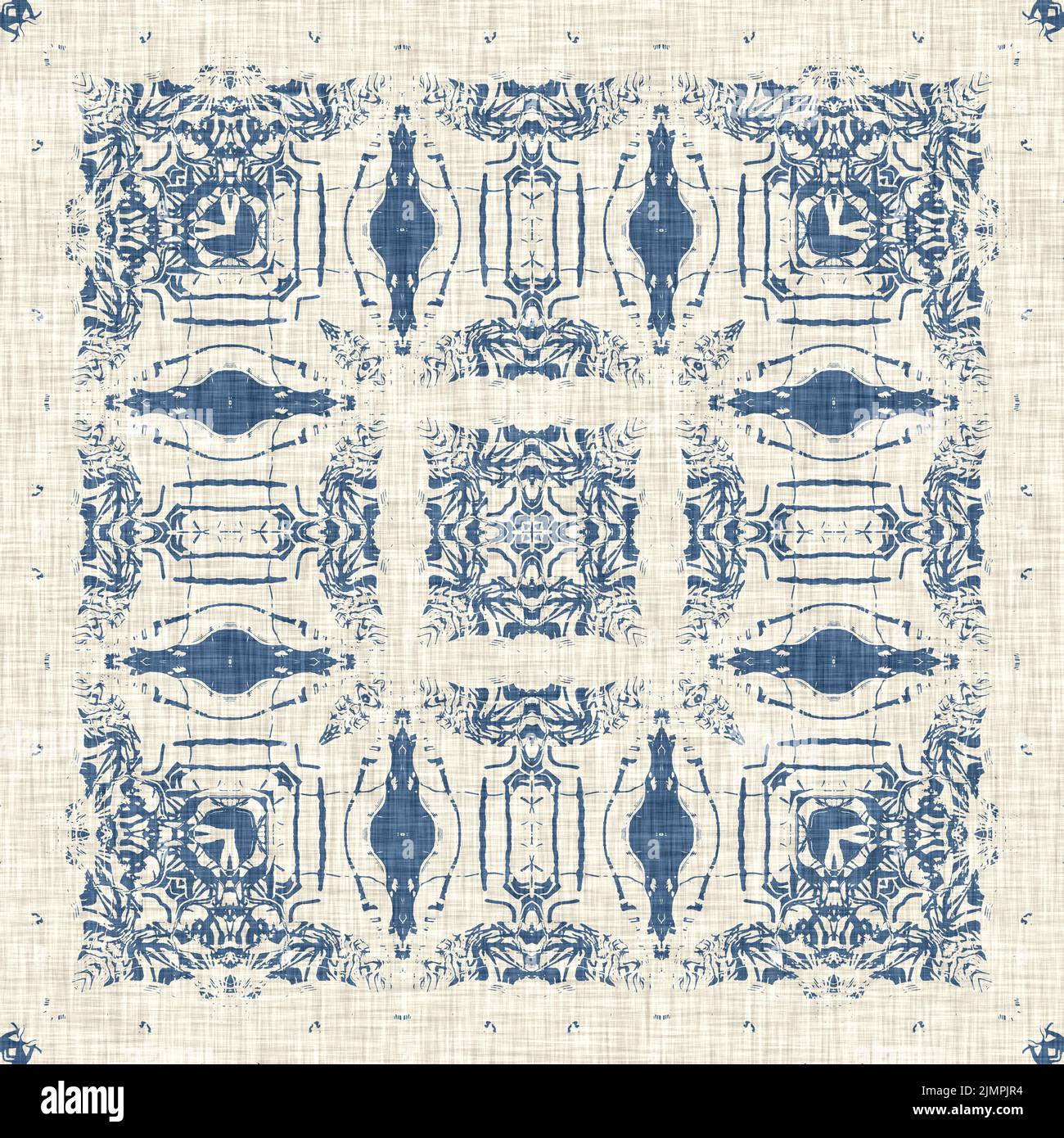 French blue quilt printed fabric pattern for shabby chic home decor ...