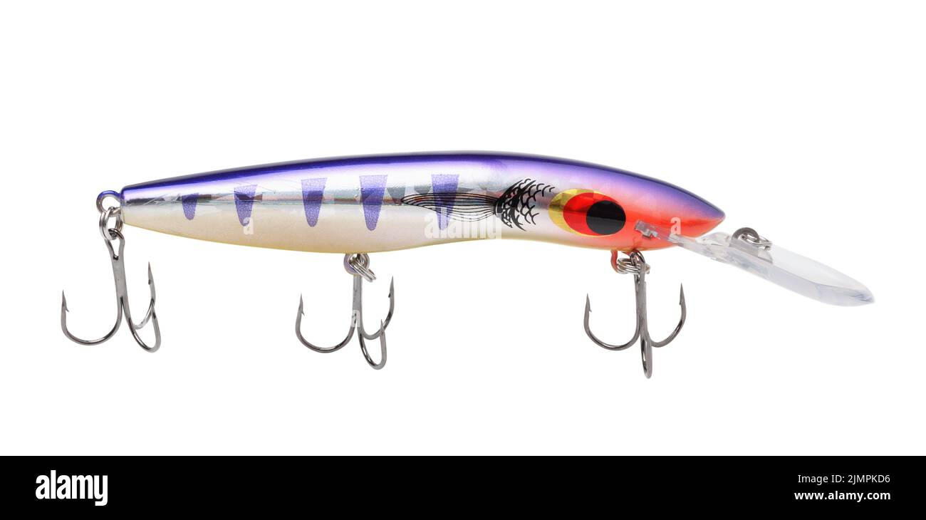 Fishing lure for a predator isolated on white Stock Photo - Alamy
