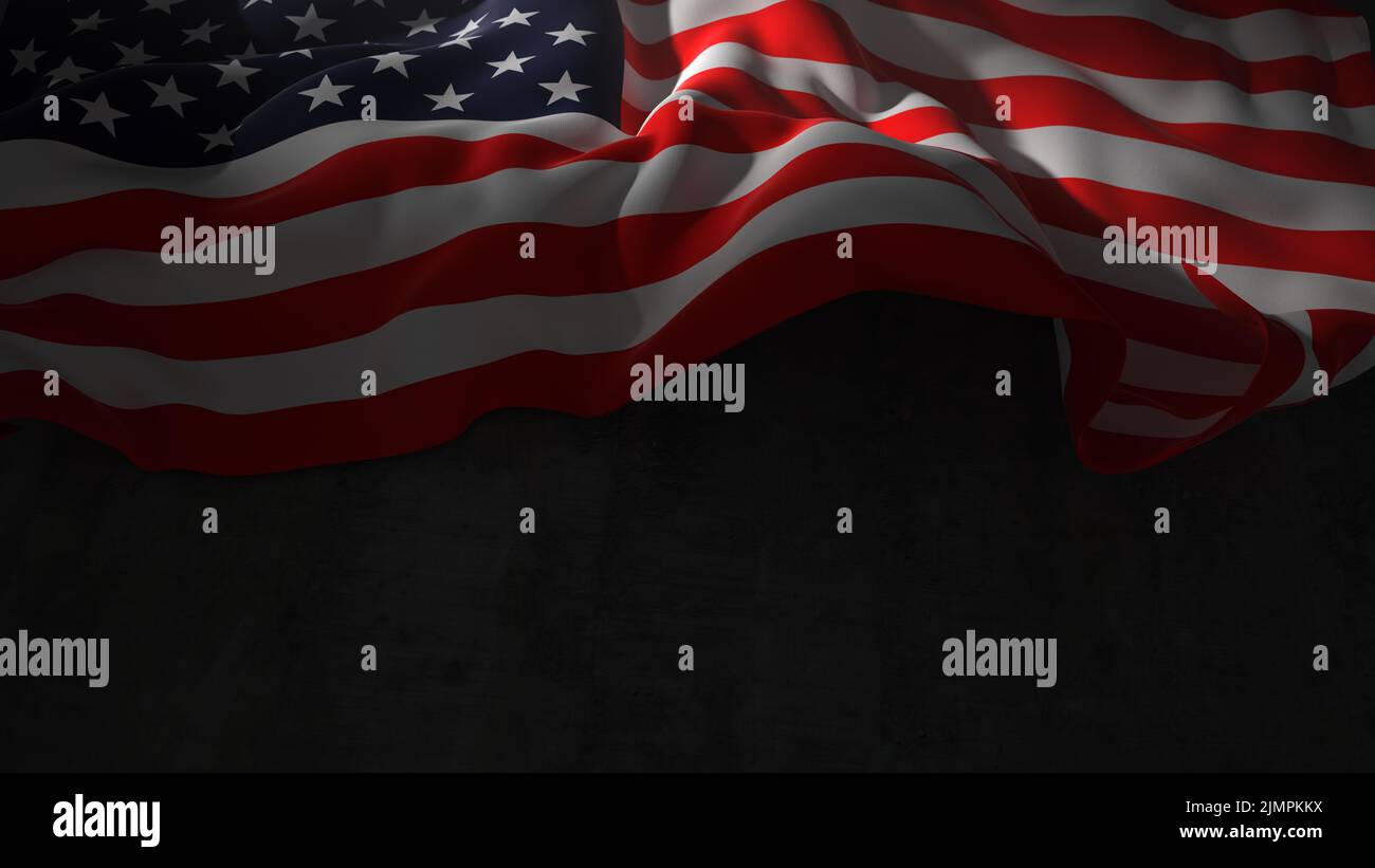 USA Flag Concrete Stock Photo - Alamy