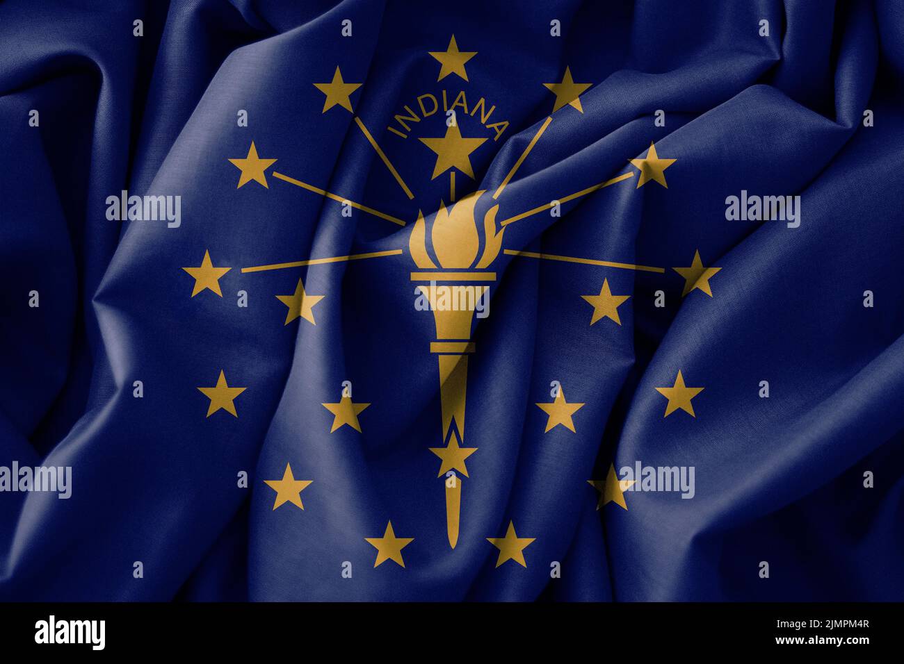 Indiana Flag, USA State Flag Indiana, fabric flag Indiana, 3D work and ...