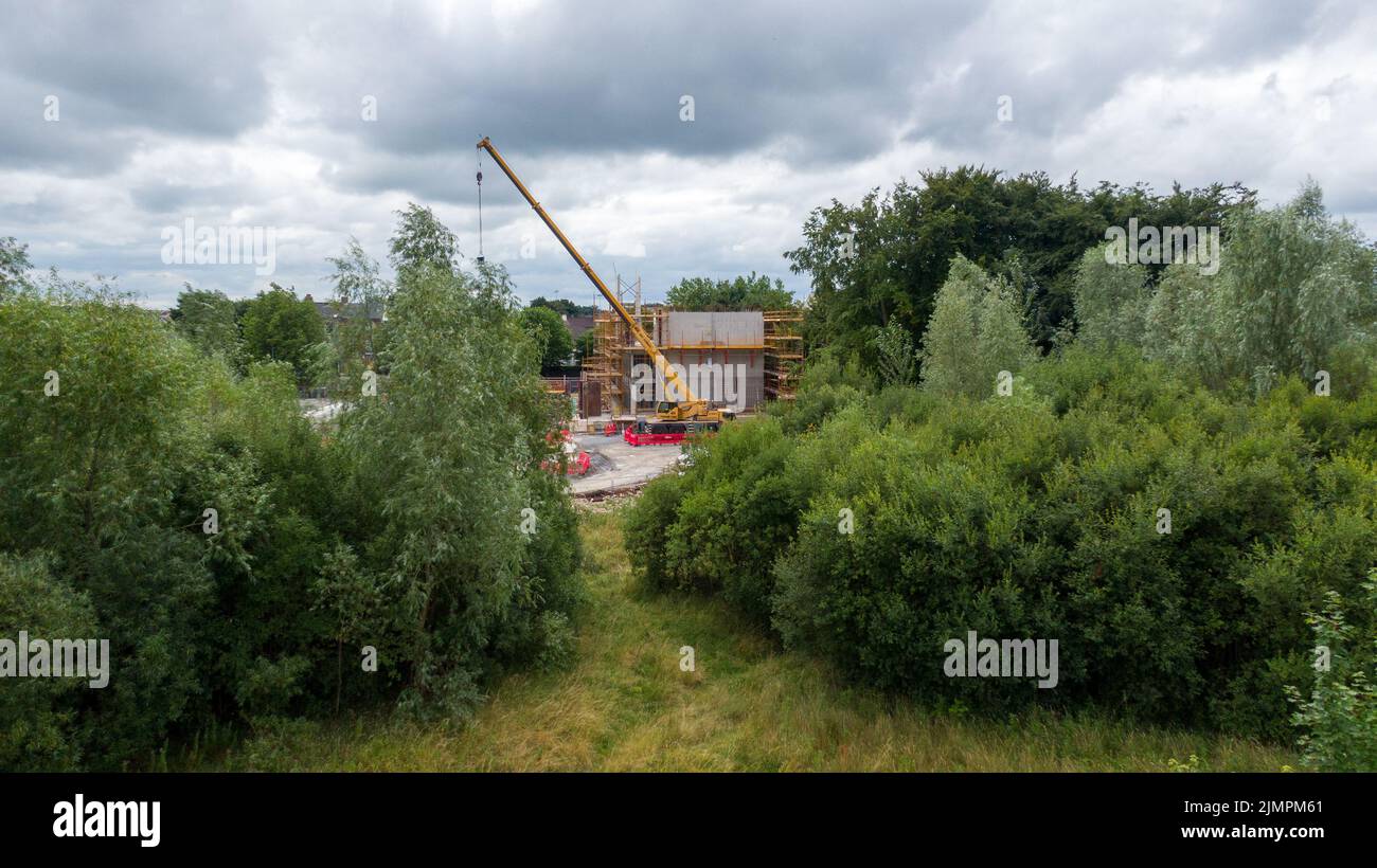 Limerick, Clare St., Ireland 06-August,2022 view of the new urban ...