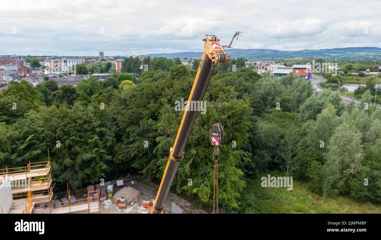 Limerick, Clare St., Ireland 06-August,2022 view of the new urban ...