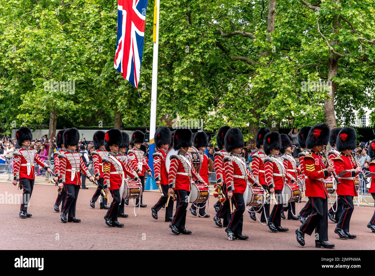Army Musicians Take Part In The Queen's Birthday Parade By Marching ...