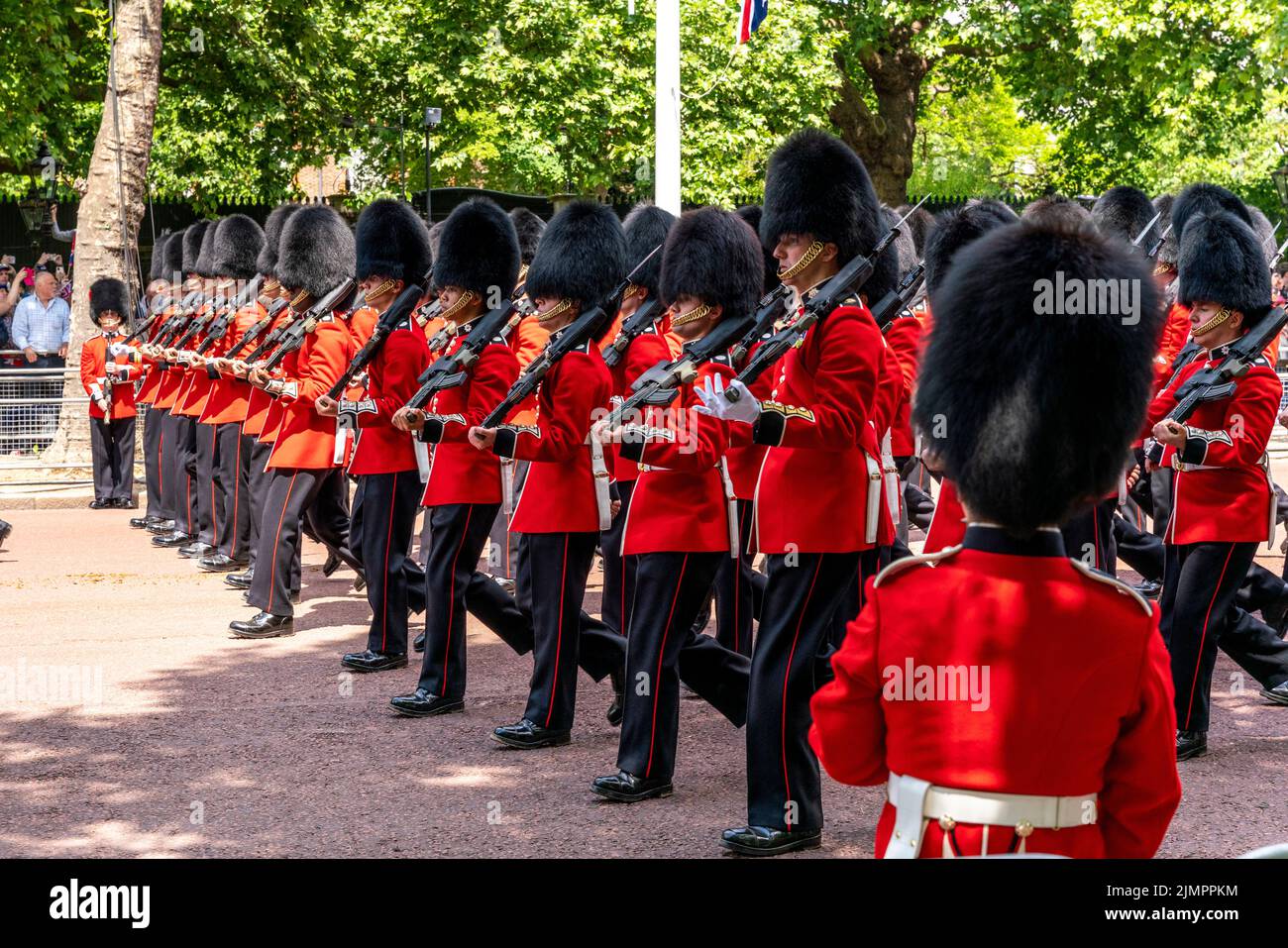 British Army Soldiers March Along The Mall After Taking Part In The ...