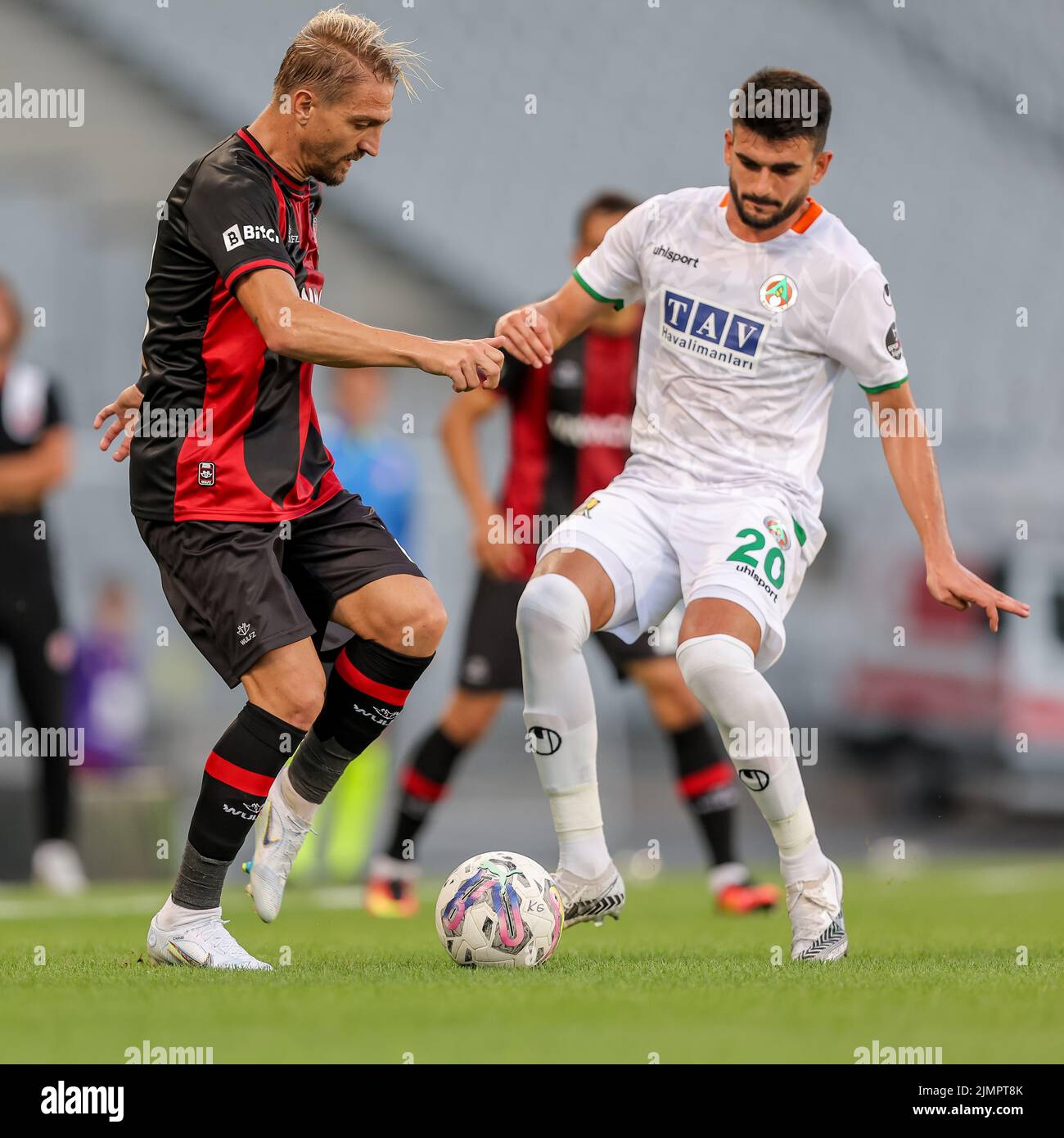 ISTANBUL, TURKEY - AUGUST 7: Caner Erkin of Fatih Karagumruk, Fatih ...