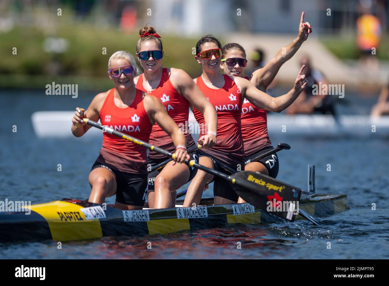 From left to right, Sophia Jensen, Sloan MacKenzie, Katie Vincent, and ...