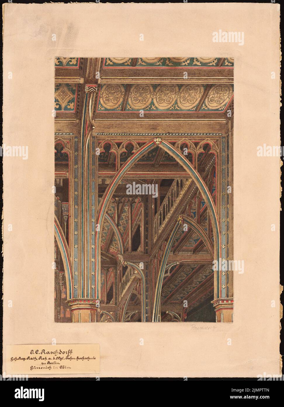 Raschdorff Julius (1823-1914), Gürzenich in Cologne. Conversion (1855 ...